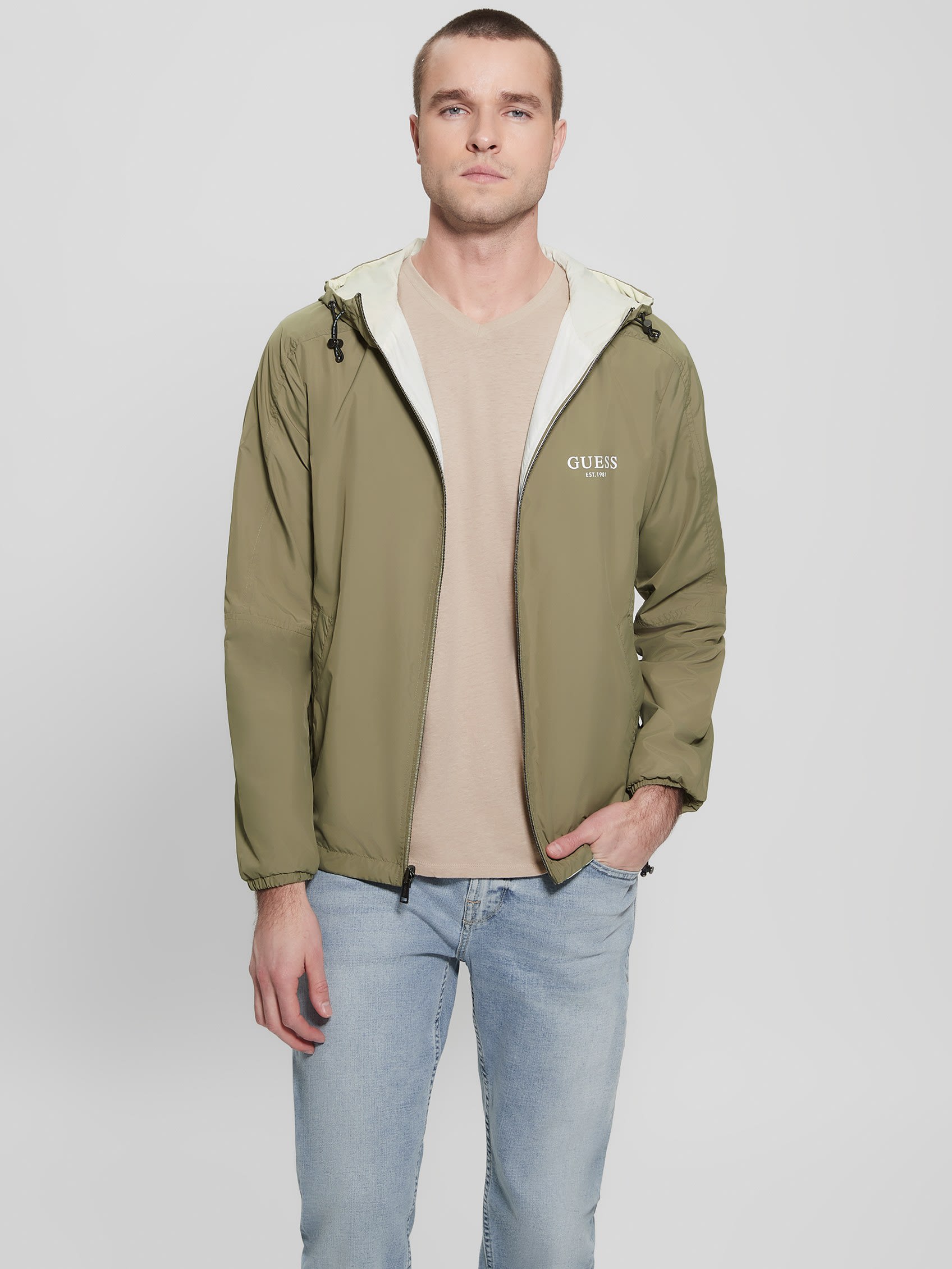 ECO Reversible Hooded Windbreaker | Guess