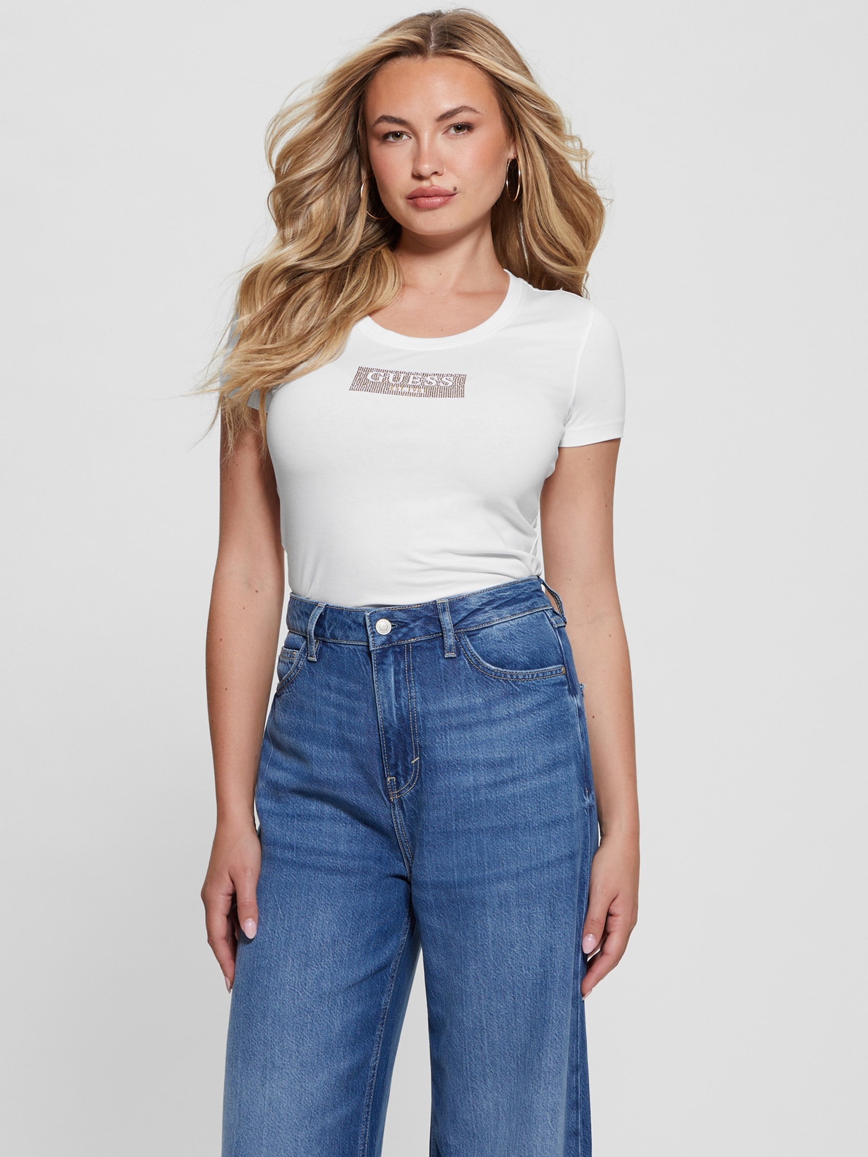 Studded Box Tee | Guess